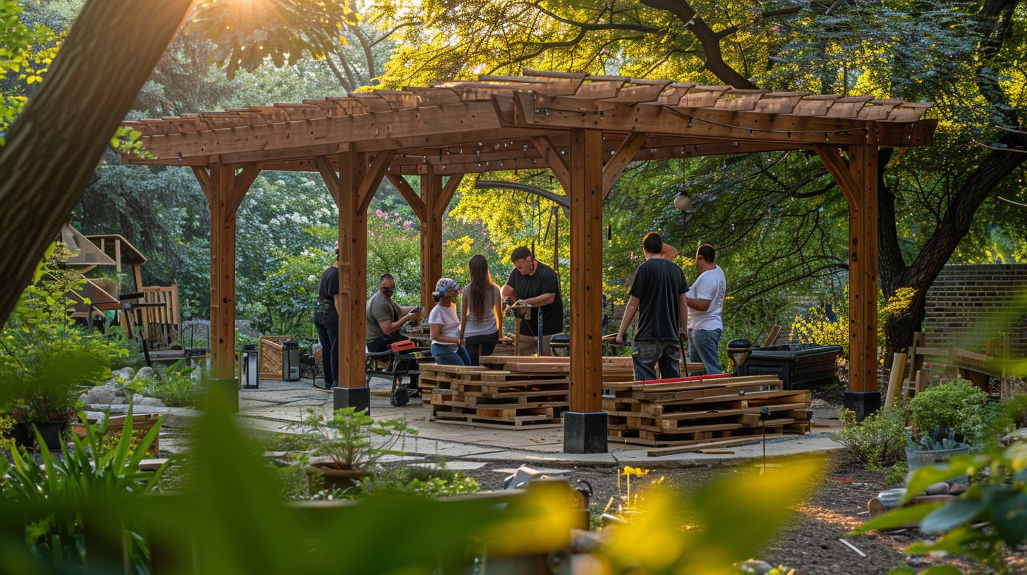 🌳 Comment construire une pergola en bois 🌳 Comment construire une pergola en bois